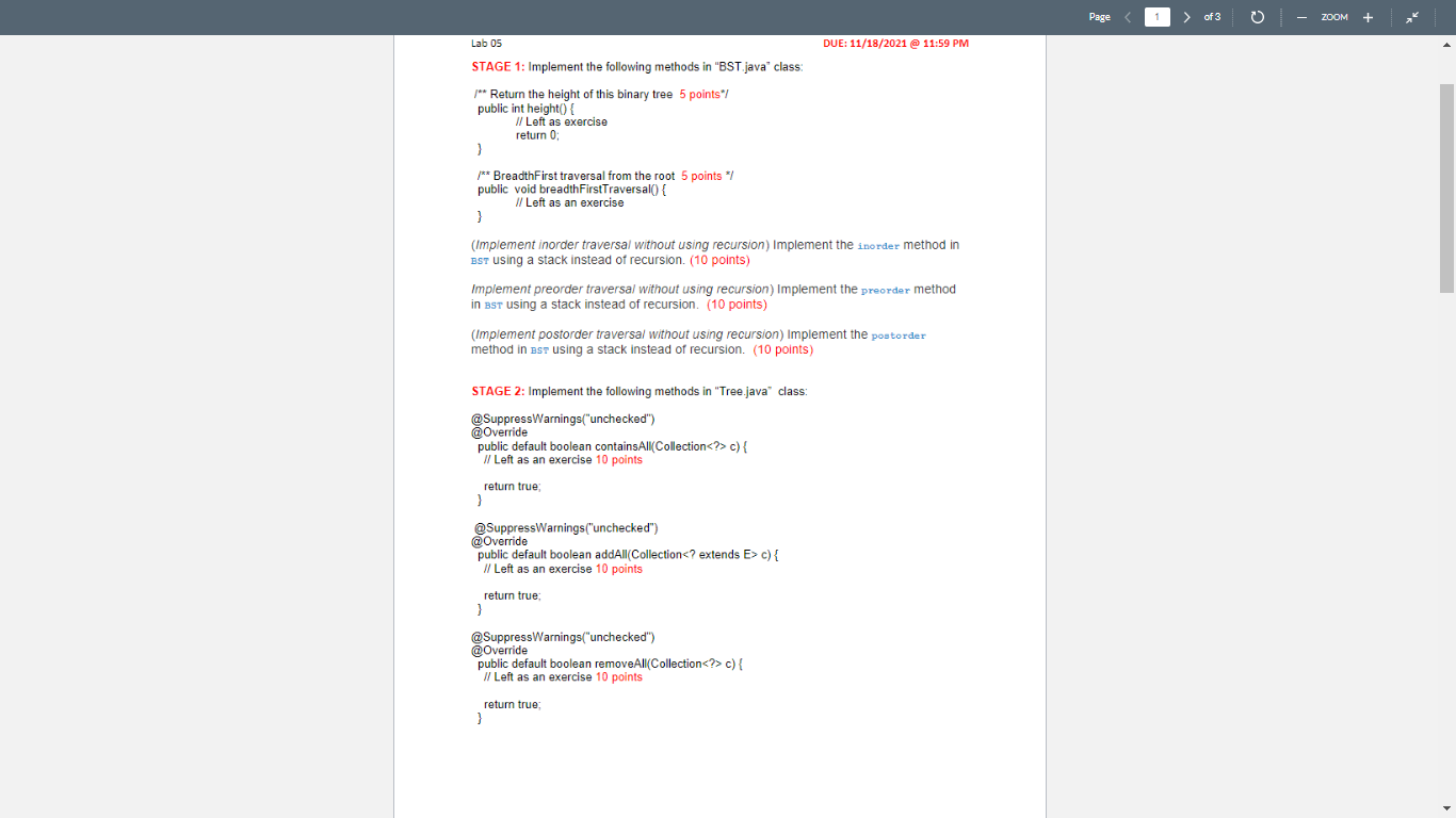 Solved Page ZOOM DUE: 11/18/2021 @ 11:59 PM Lab Os STAGE 1: | Chegg.com