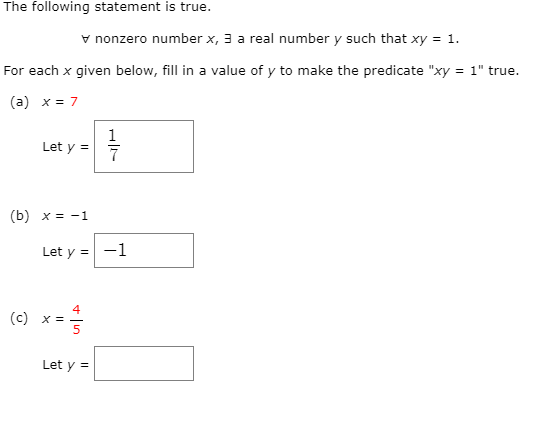 Solved The following statement is true. nonzero number x, 3 | Chegg.com