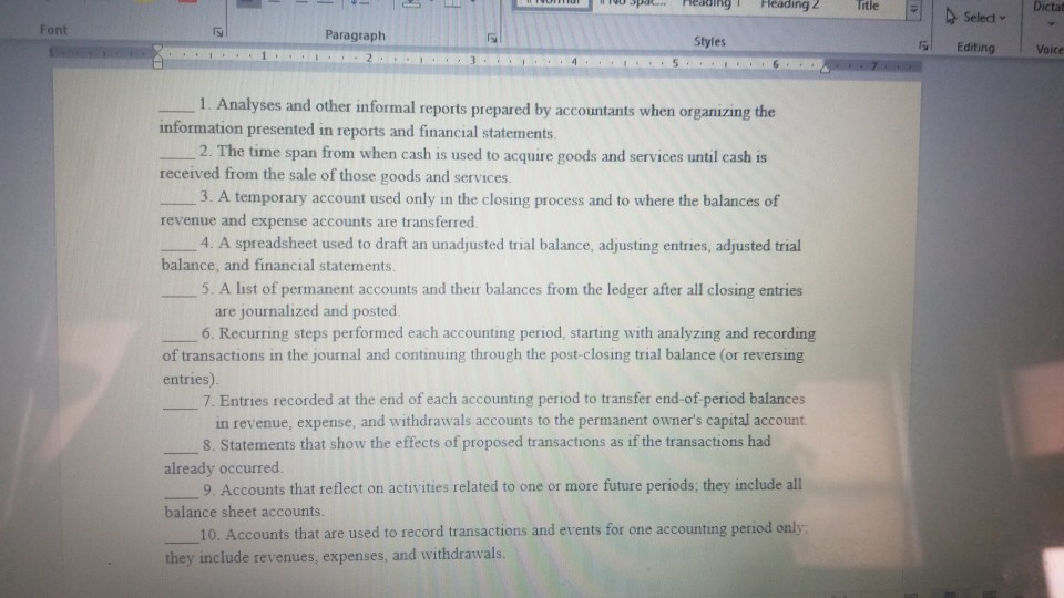 Solved Problem A/Matching Questions (I point each) Match the | Chegg.com