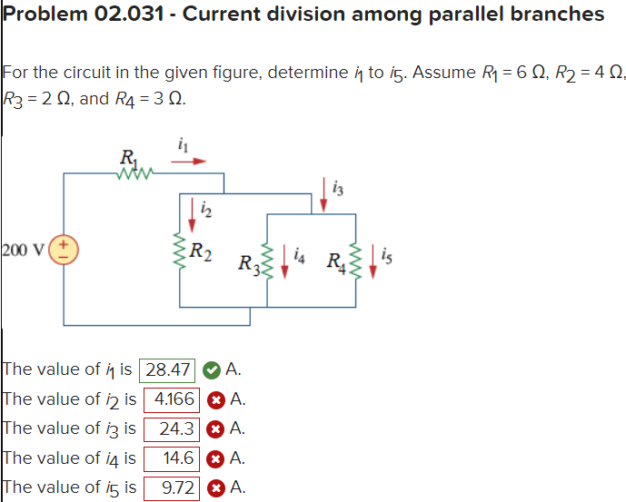 Solved Problem 02.031 - ﻿Current division among parallel | Chegg.com
