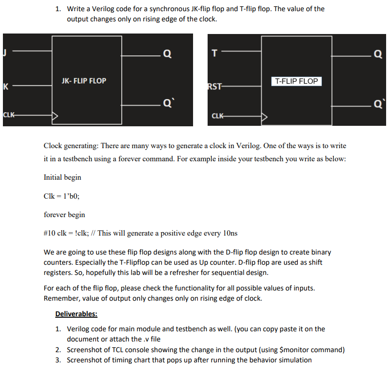 Solved Please Keep Code In Verilog And Follow Prompts Using A 1243