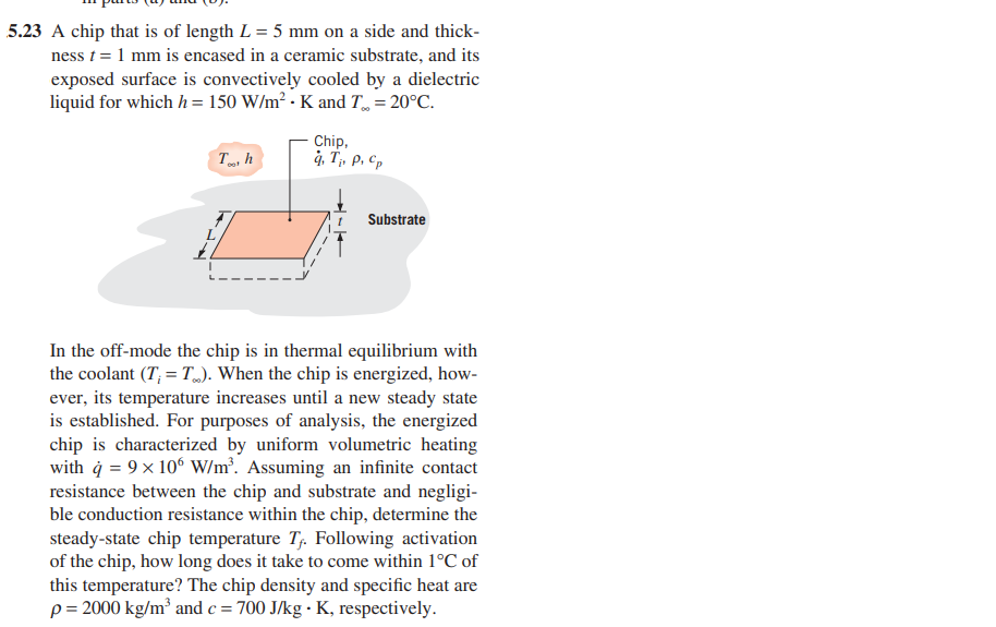 Solved Please solve this question using Lump Capacitance | Chegg.com