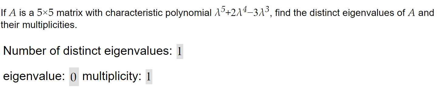 Solved If A is a 5x5 matrix with characteristic polynomial | Chegg.com