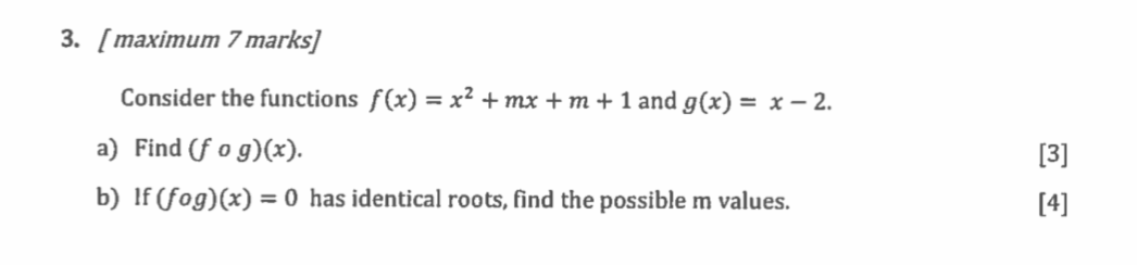 Solved 3. [maximum 7 marks] Consider the functions | Chegg.com