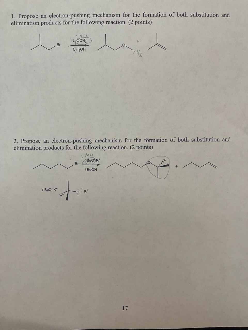 Solved 1. Propose an electron-pushing mechanism for the | Chegg.com