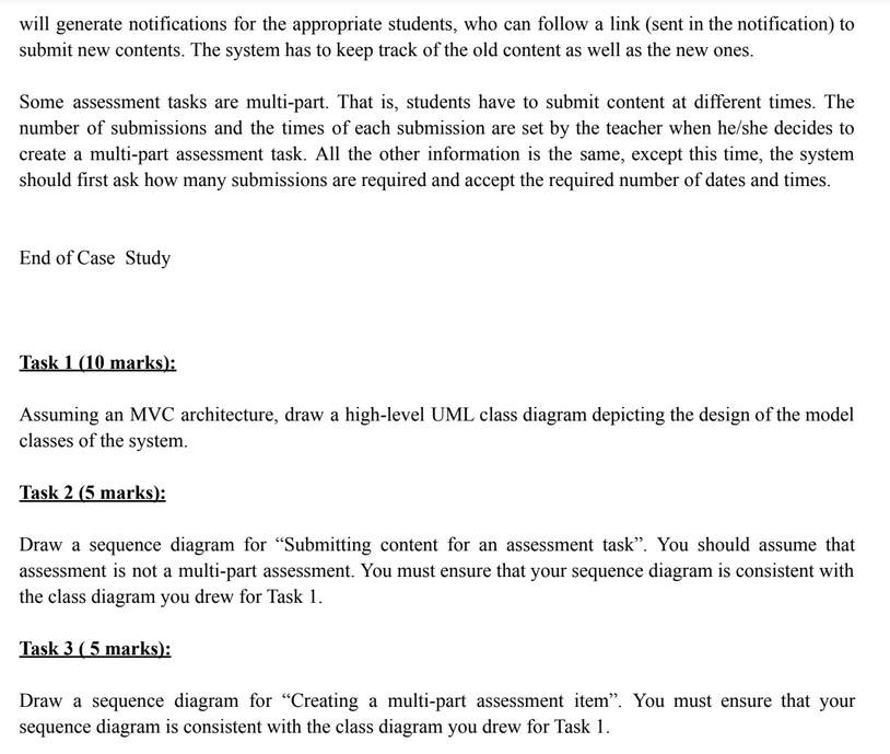Solved There are three tasks in this assessment. All three | Chegg.com