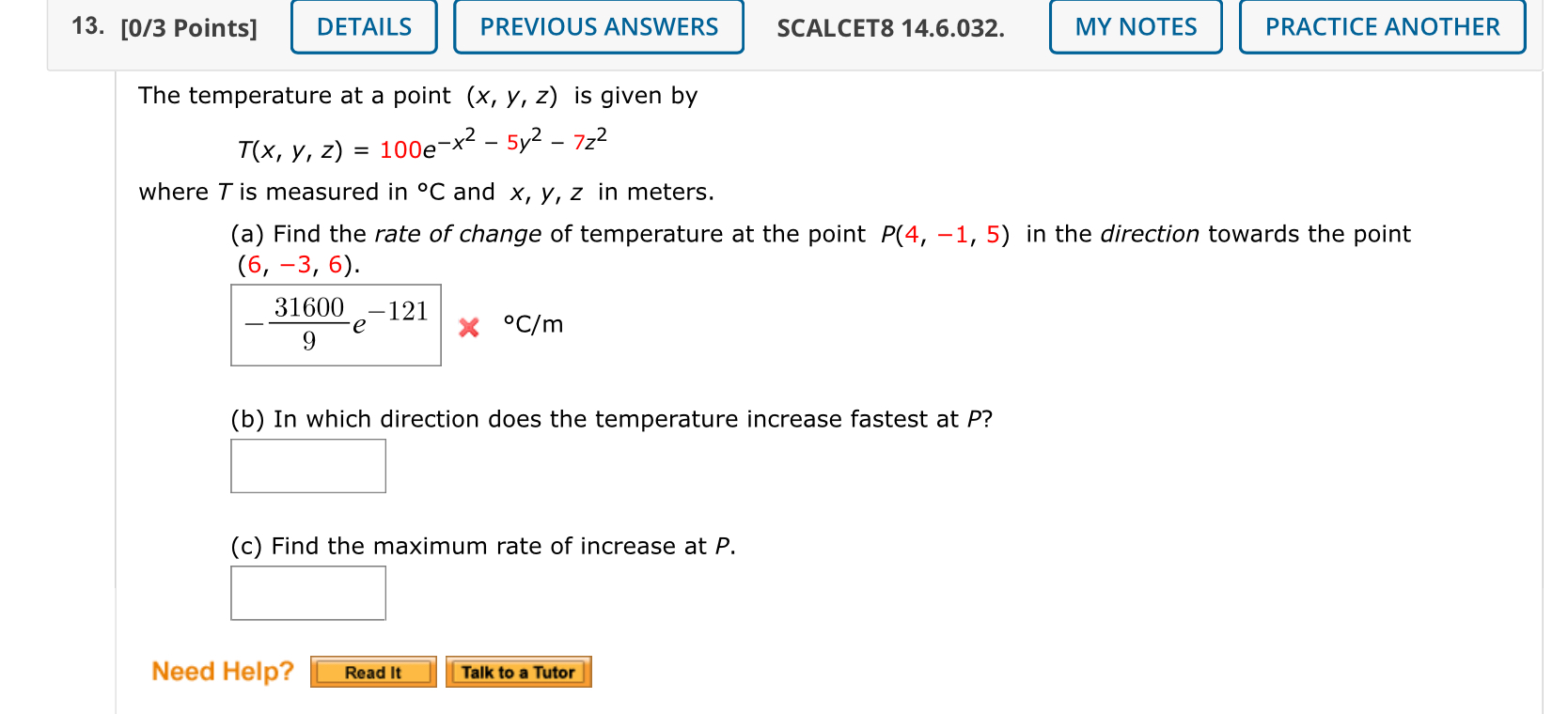 Solved 13. [0/3 Points] DETAILS PREVIOUS ANSWERS SCALCET8 | Chegg.com