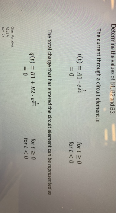Solved Determine the values of B1, B2 and B3 The current | Chegg.com