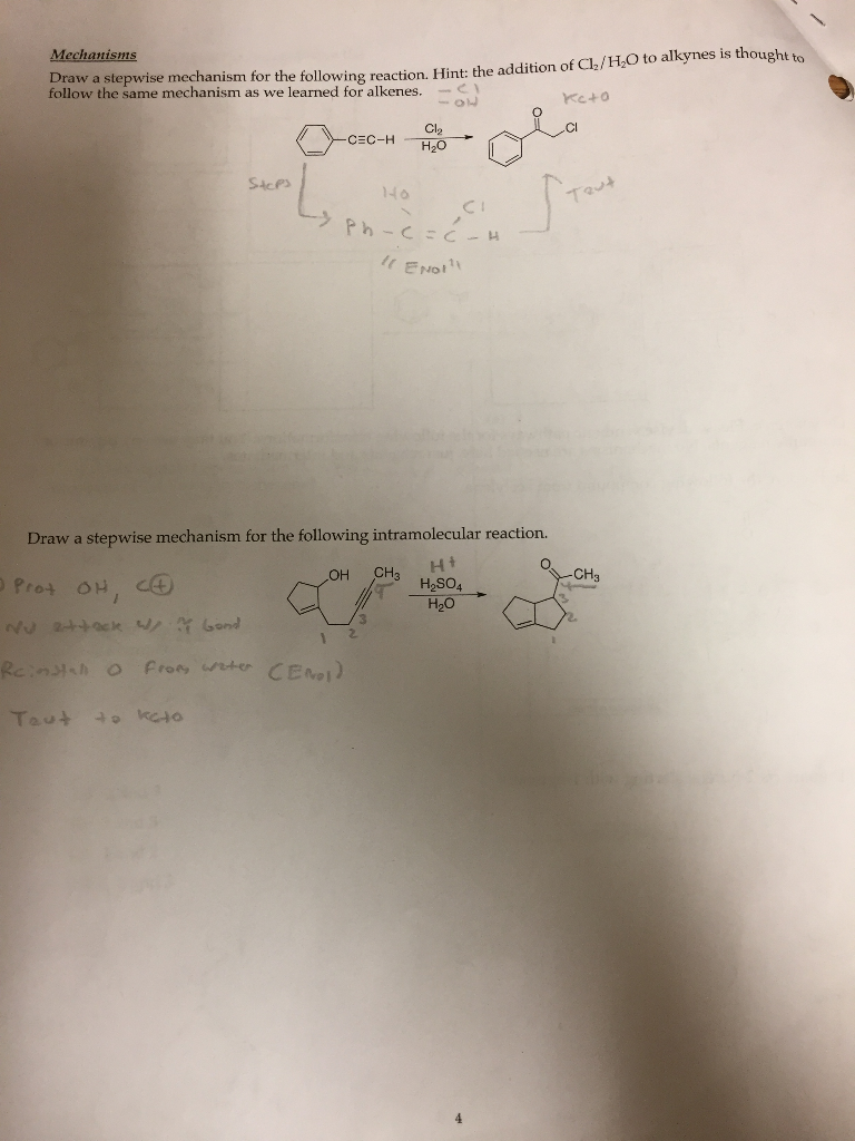 Solved Mechanisms. draw a stepwise mechanism for the | Chegg.com