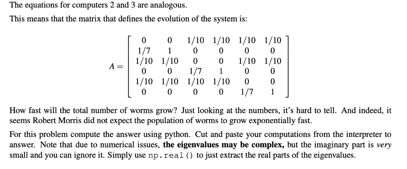 You can use python to compute the problem. Pls do the | Chegg.com