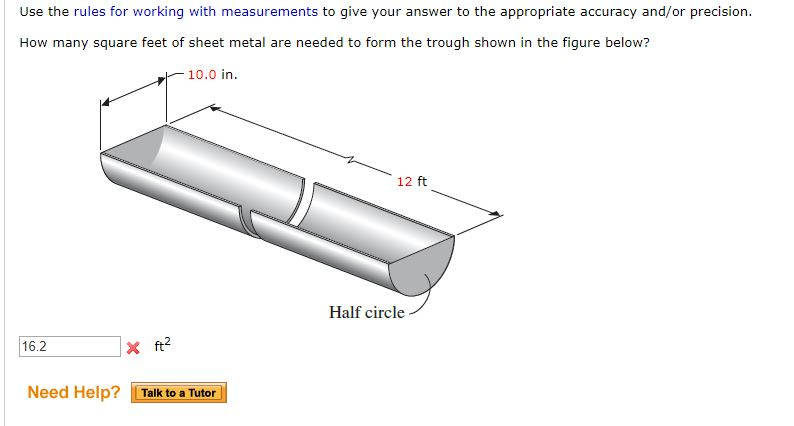 Solved Use the rules for working with measurements to give | Chegg.com