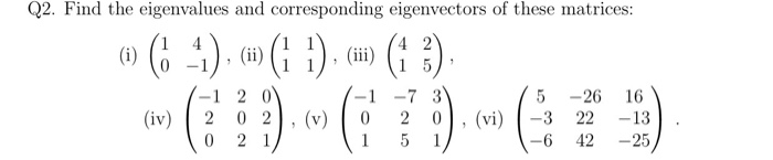 Solved Find the eigenvalues and corresponding eigenvectors | Chegg.com