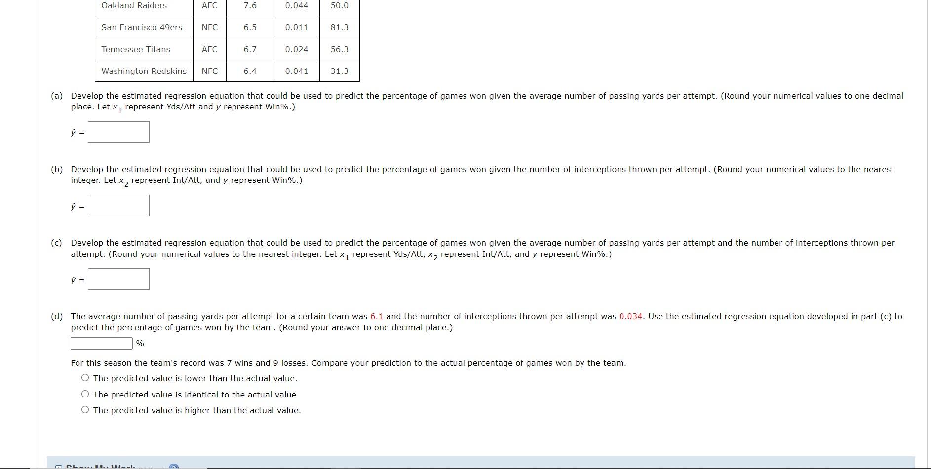 Solved A statistical program is recommended. teams for one | Chegg.com