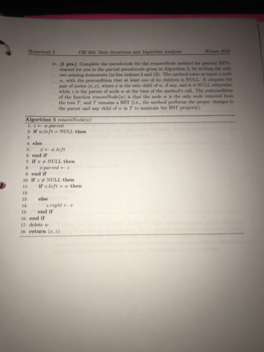 Data Sturctures and Algorithsm- Binary Search Tree | Chegg.com