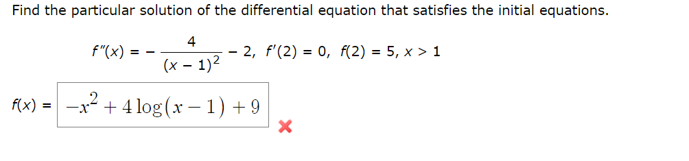 Solved Find the particular solution of the differential | Chegg.com