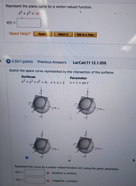 Solved Represent the plane curve by a vector-valued | Chegg.com