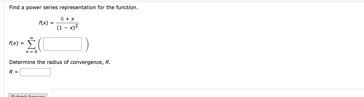 Solved Find a power series representation for the function. | Chegg.com