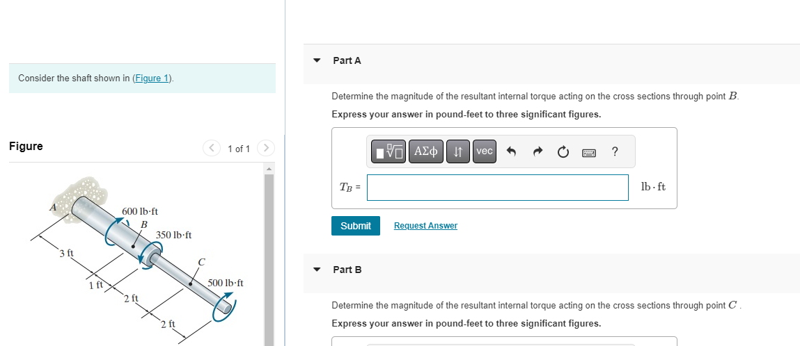 Solved Consider the shaft shown in (Figure 1). Determine the | Chegg.com