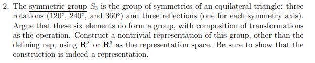 Solved 2. The symmetric group S3 is the group of symmetries | Chegg.com