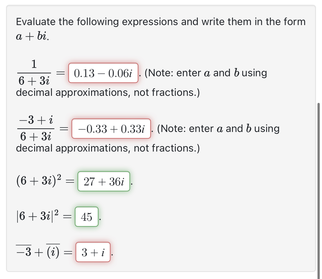 Solved Evaluate the following expressions and write them in | Chegg.com