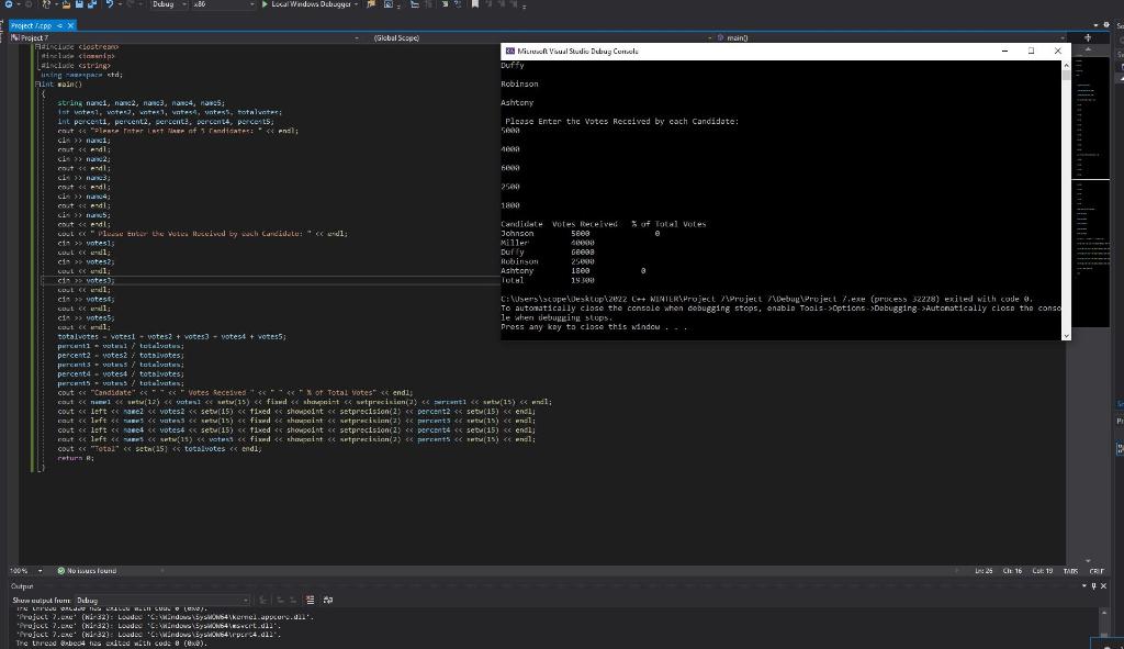 Solved My program runs although there is one small issue. It | Chegg.com
