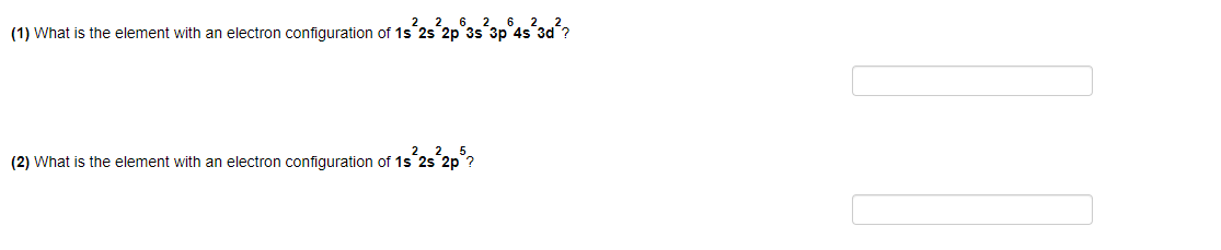 Solved 1 What Is The Complete Ground State Electron