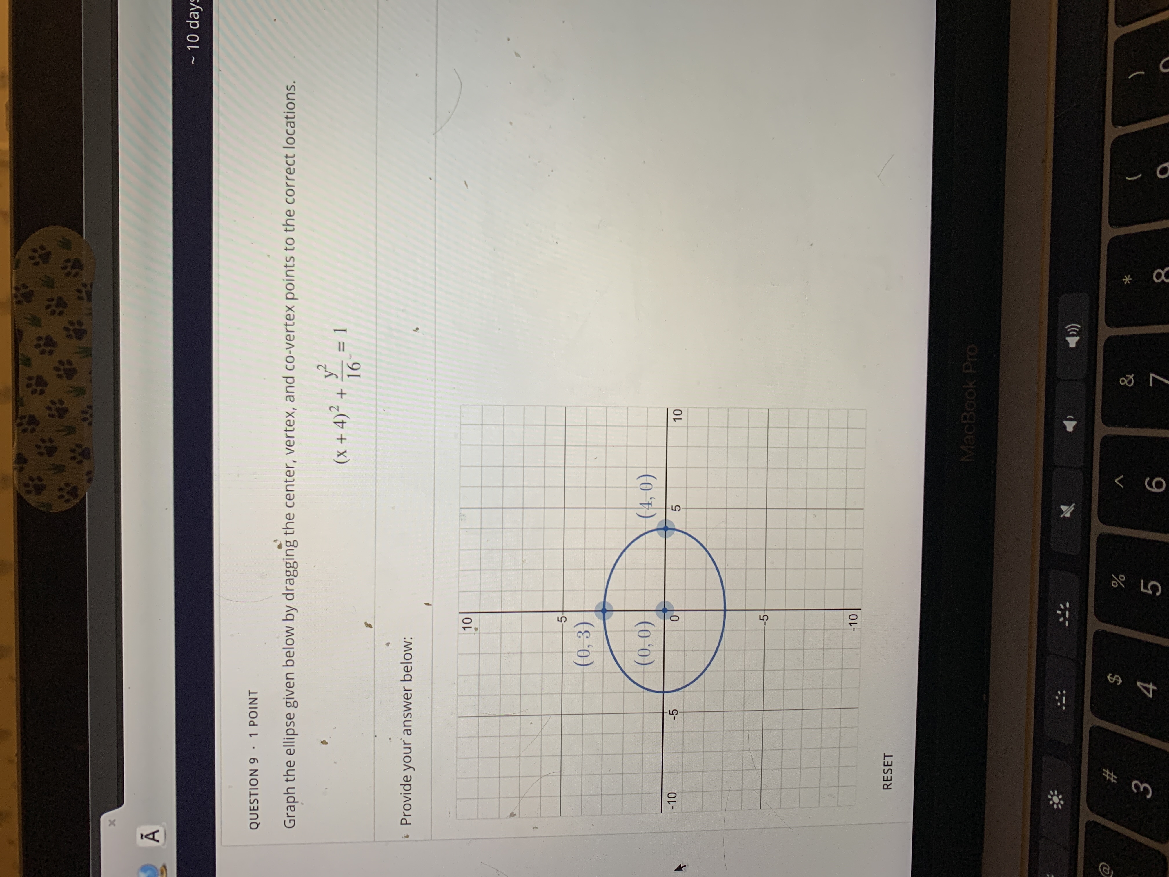 Solved QUESTION 9 * 1 ﻿POINTGraph the ellipse given below by | Chegg.com