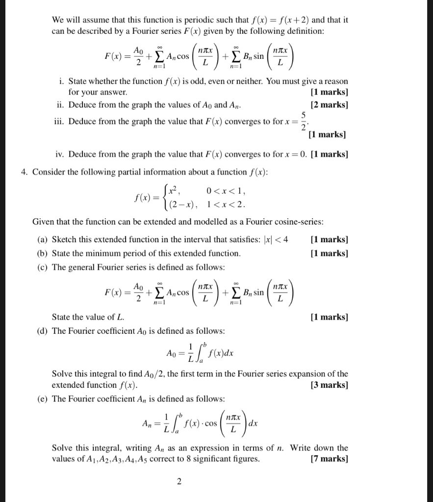 We Will Assume That This Function Is Periodic Such