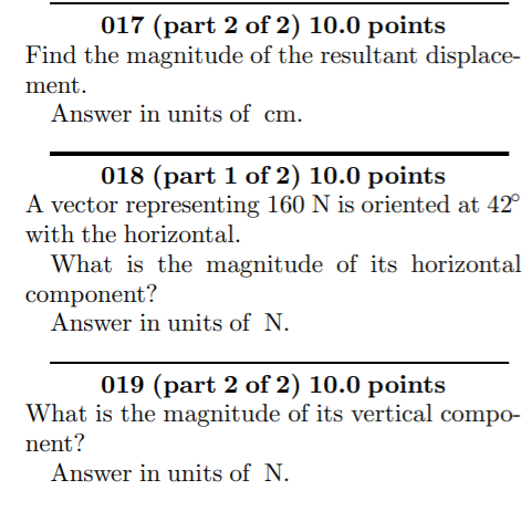 Solved 016 (part 1 of 2) 10.0 points A particle undergoes | Chegg.com