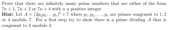 Solved Prove that there are infinitely many prime numbers | Chegg.com