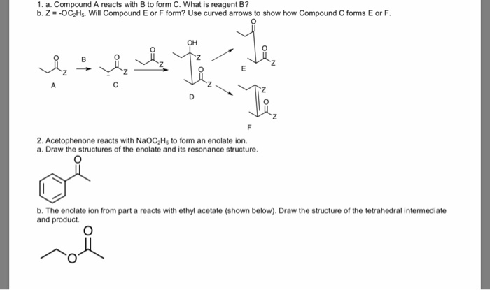 Solved 1. a. Compound A reacts with B to form C. What is | Chegg.com
