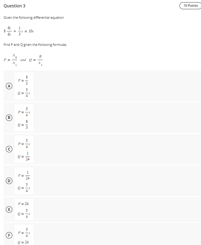 Solved Question 3 Given the following differential equation | Chegg.com
