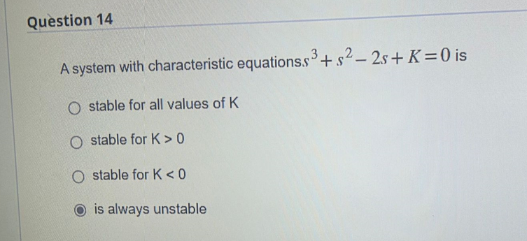 Solved Question 14A system with characteristic equations. | Chegg.com