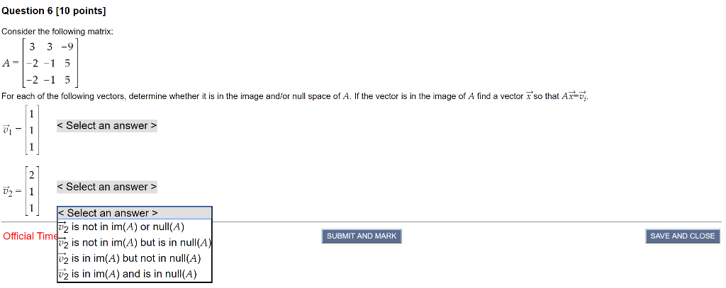 Solved Question 6 [10 points] Consider the following matrix: | Chegg.com