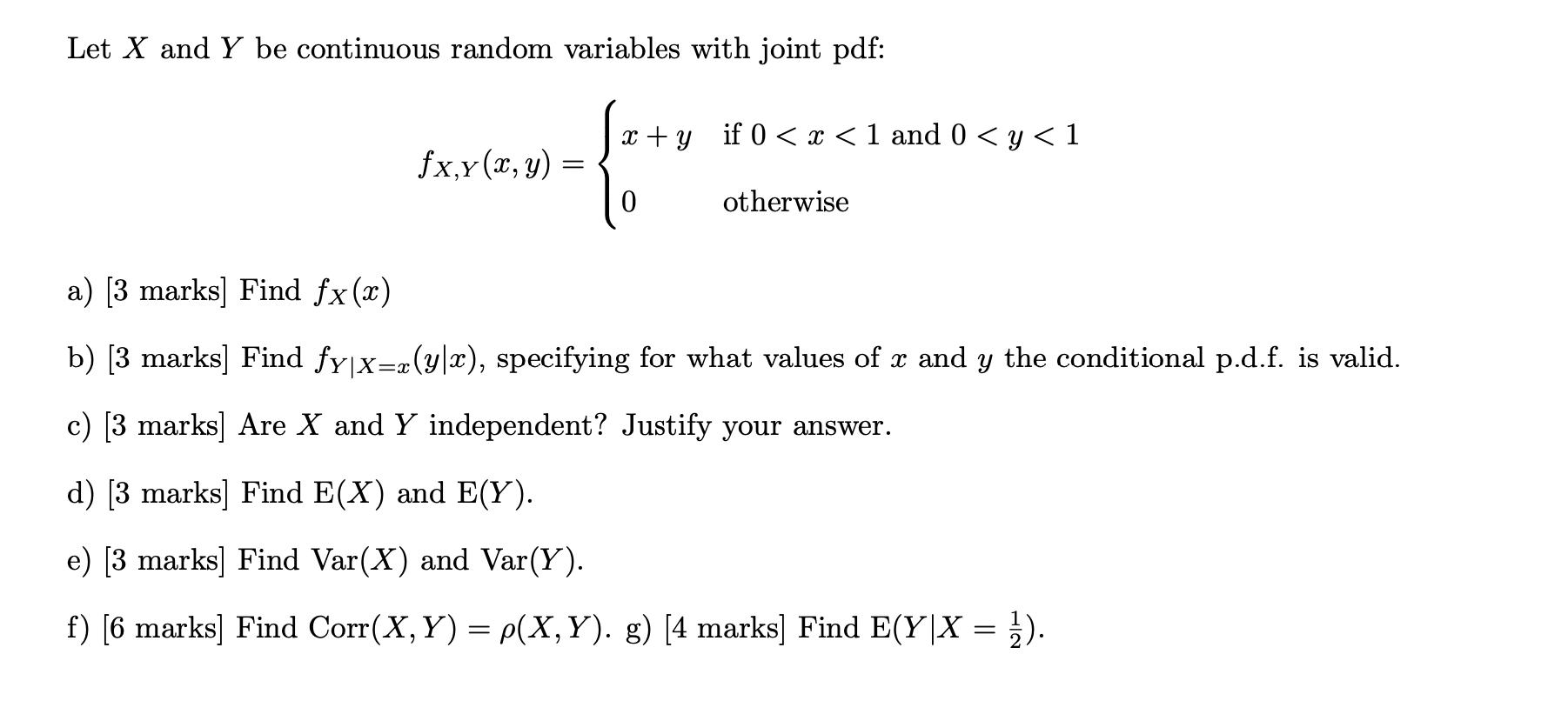 Solved Let X and Y be continuous random variables with joint | Chegg.com