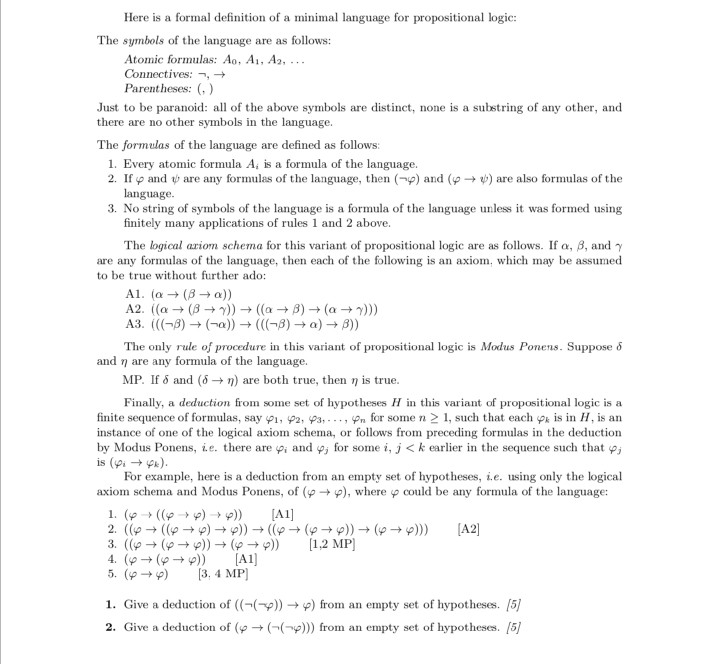 Here is a formal definition of a minimal language for | Chegg.com