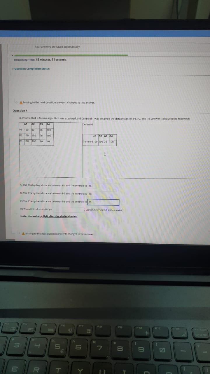 Solved Your answers are saved automatically Remaining Time: | Chegg.com