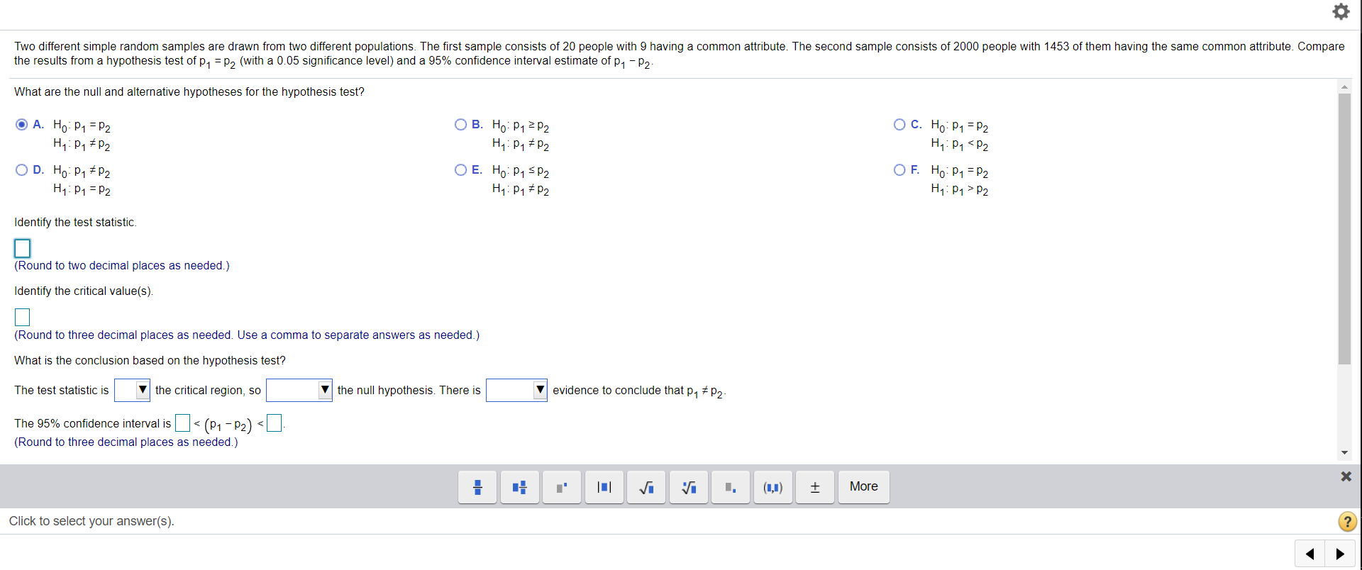 Solved Two different simple random samples are drawn from | Chegg.com