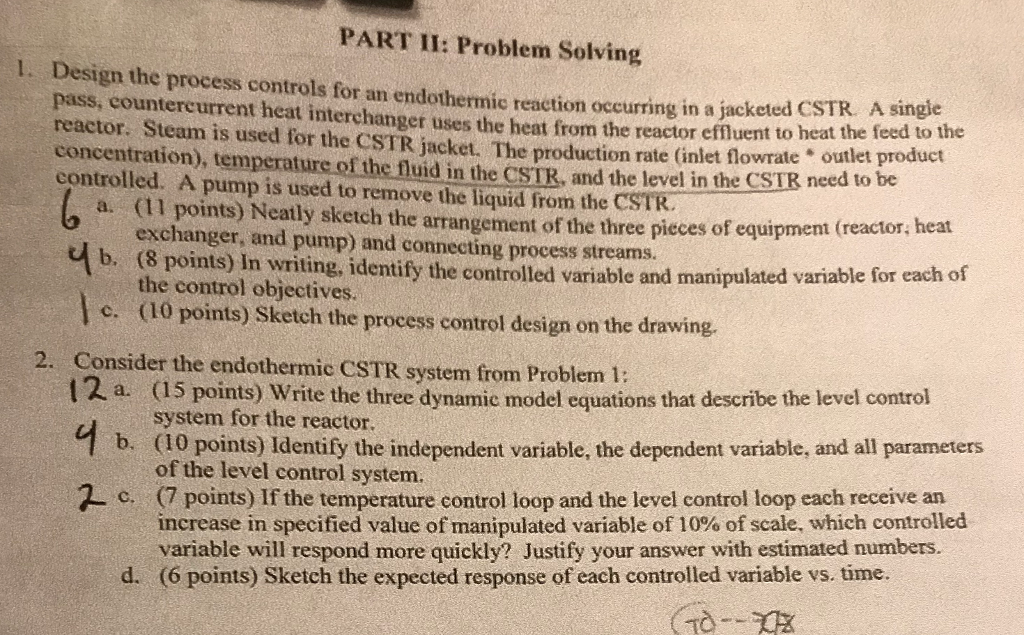 PART II: Problem Solving 1. Design the process | Chegg.com