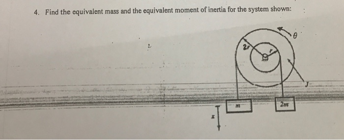 Solved 4. Find the equivalent mass and the equivalent moment | Chegg.com