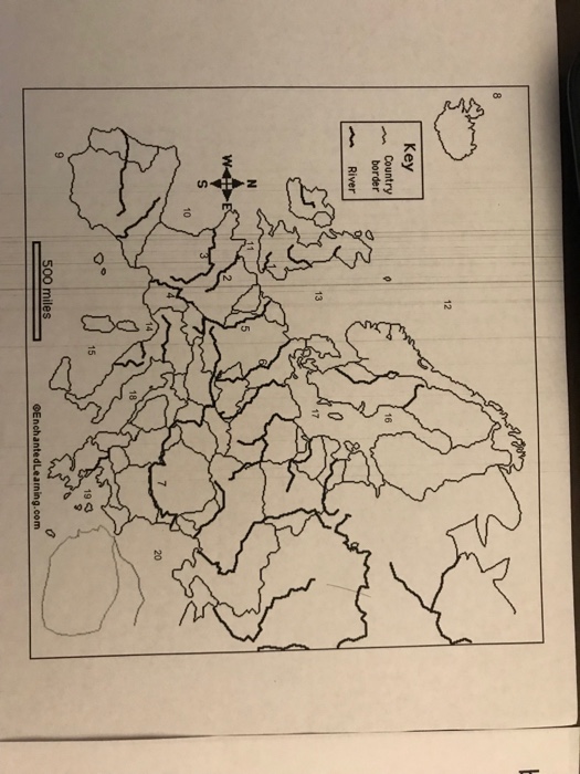 Solved b) On the map, using a different colored pen/pencil | Chegg.com