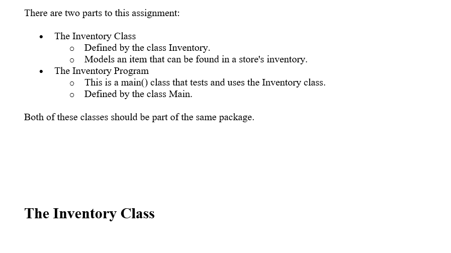 Solved There are two parts to this assignment: - The | Chegg.com