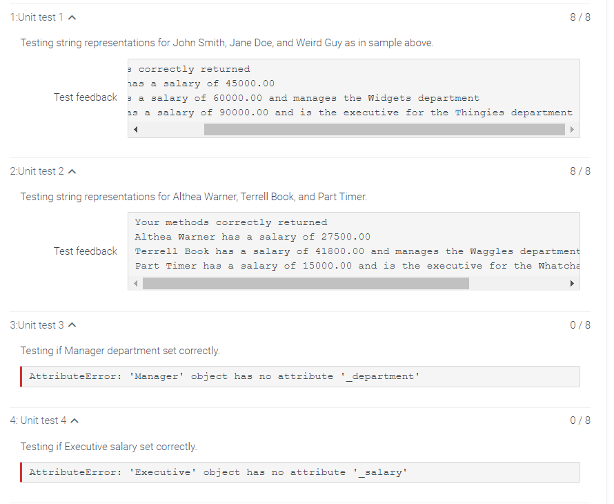 Solved 10.4 LAB: Employee (Writing superclass and | Chegg.com
