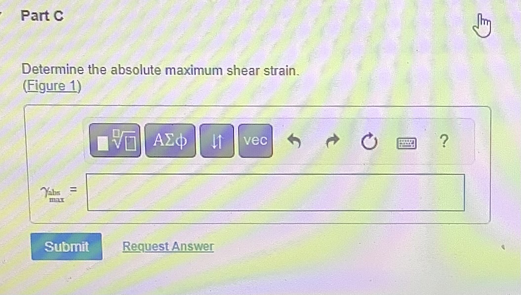 Solved Determine the absolute maximum shear strain. (Figure | Chegg.com