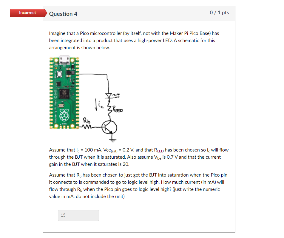 Solved Incorrect 0/1 pts Question 4 Imagine that a Pico | Chegg.com