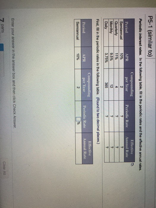 Solved P5-1 (similar to) Periodic interest rates. In the | Chegg.com