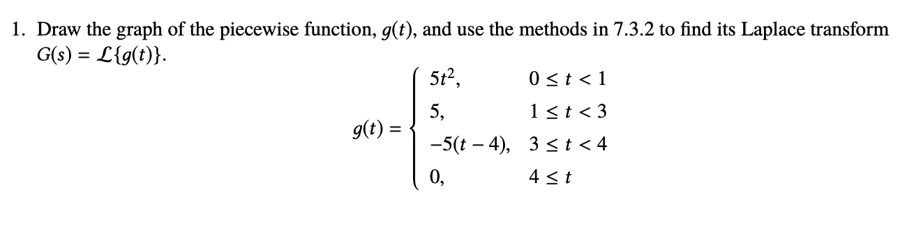 Solved 5+, 1. Draw the graph of the piecewise function, | Chegg.com
