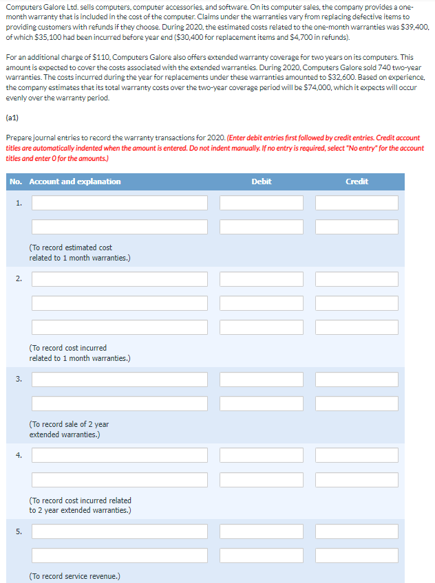 Solved Computers Galore Ltd. sells computers.computer | Chegg.com