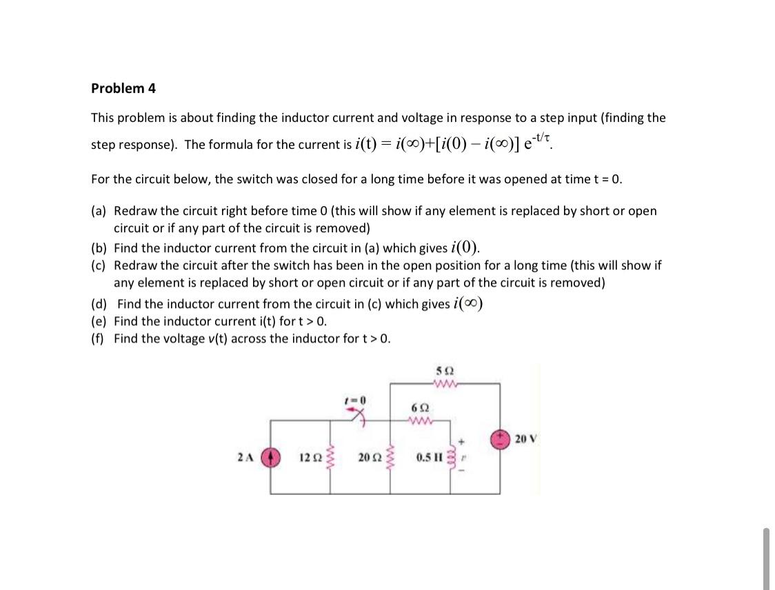 Solved Problem 4 This problem is about finding the inductor | Chegg.com