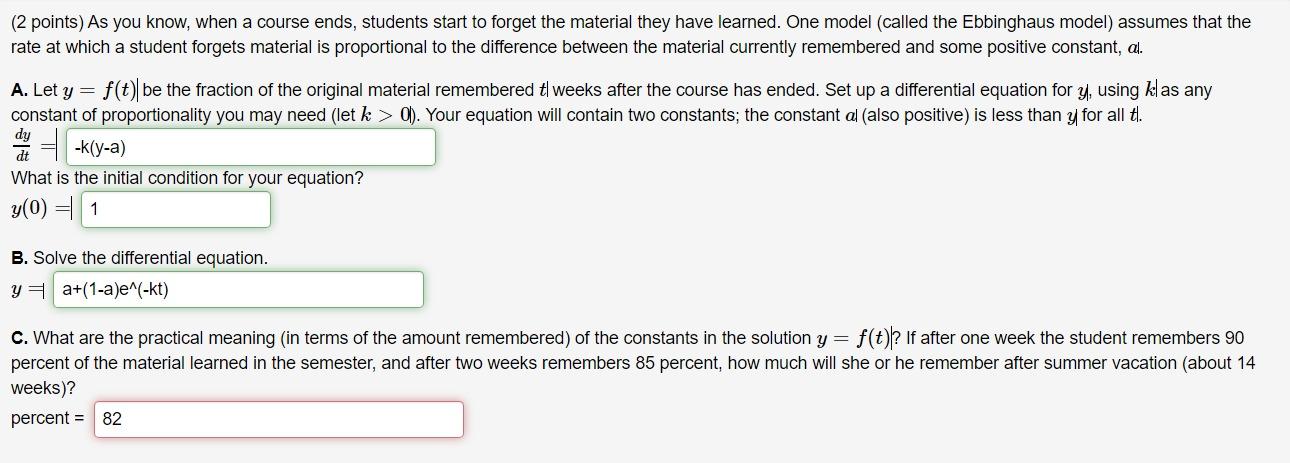 Solved (2 points) As you know, when a course ends, students | Chegg.com
